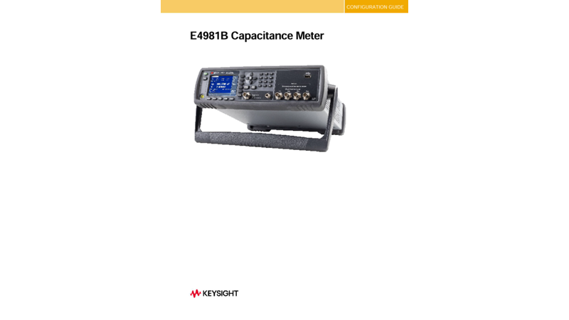 E4981B Capacitance Meter, 120 Hz / 1 kHz / 1 MHz | Keysight